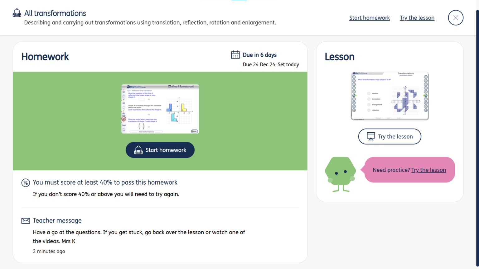 My Portal - MyMaths help and support