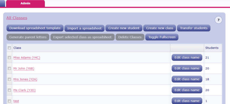 Creating a new class | MyMaths help and support